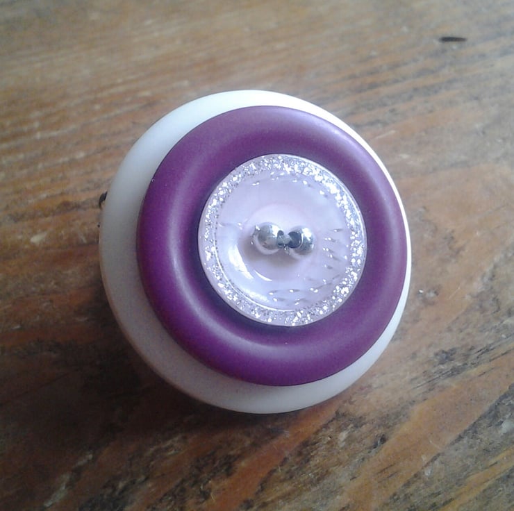 Elasticated Button Ring - Folksy