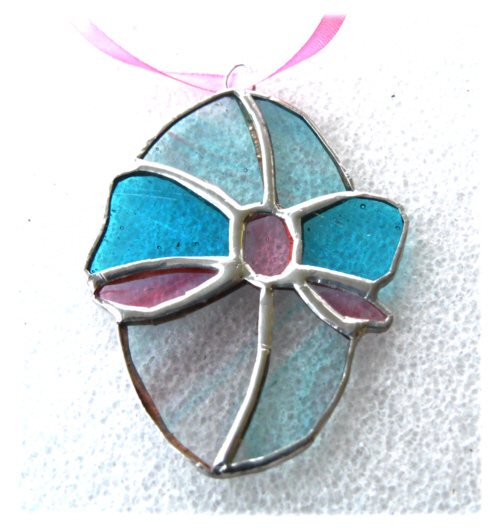 Easter Egg Suncatcher Stained Glass Handmade Tu... - Folksy