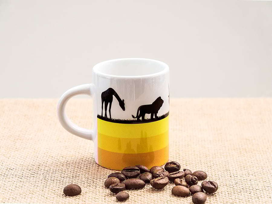 African Safari Animals Espresso Coffee Mug - Gi... - Folksy