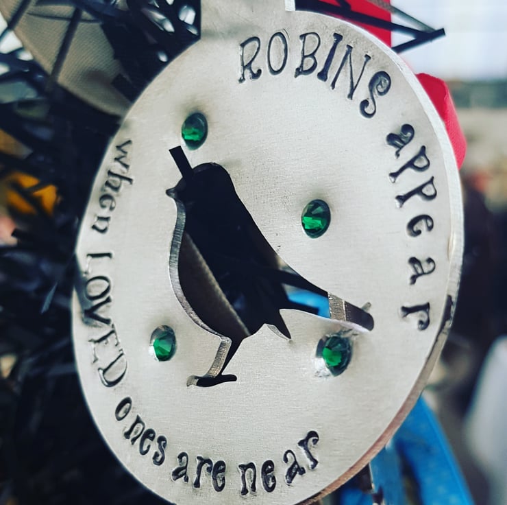 Robin memorial decorations - Folksy