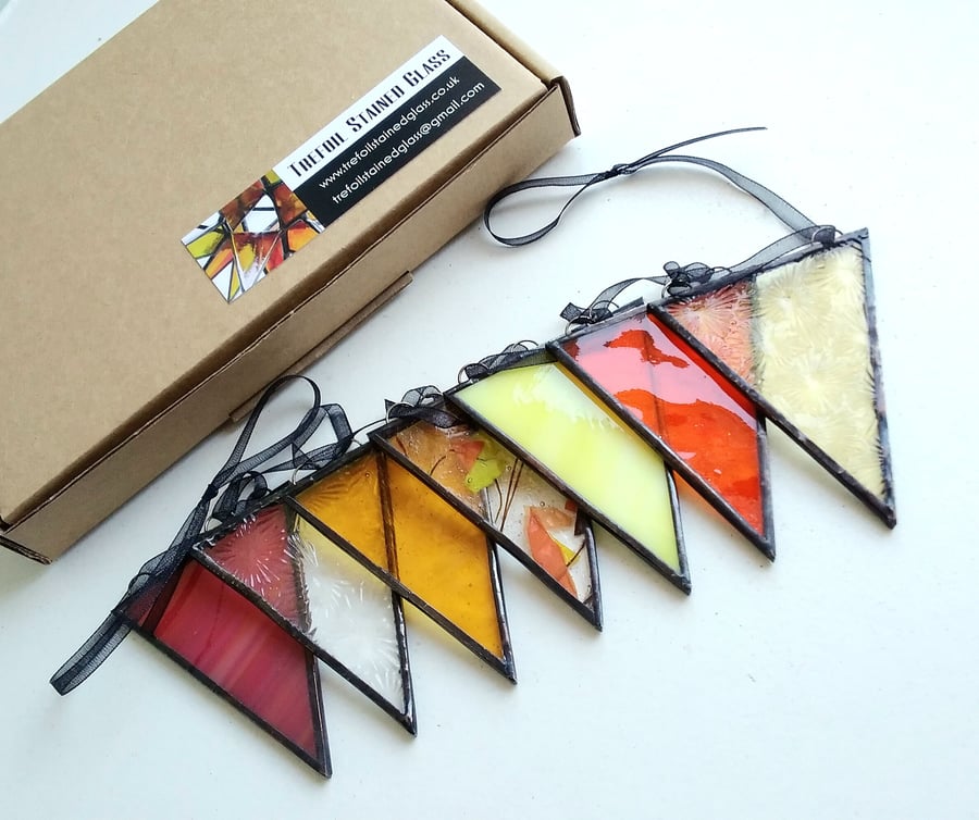 Stained Glass Bunting - Sunflower - Folksy
