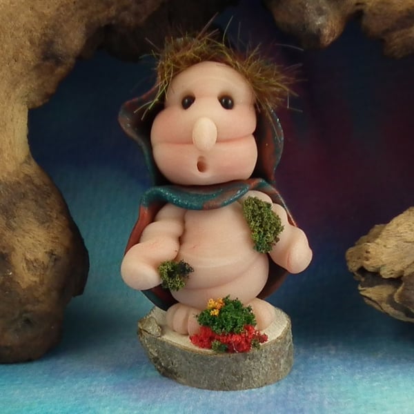 Tiny affable Earth Troll 'Solly' 2" OOAK S... - Folksy