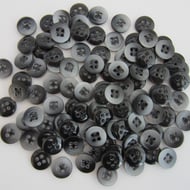 100 Small Grey Buttons - 10 mm - Folksy