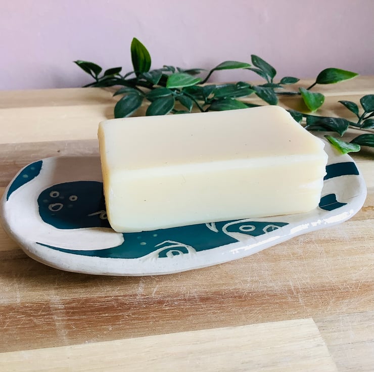 Handmade stoneware pottery octopus soap dish ba... - Folksy