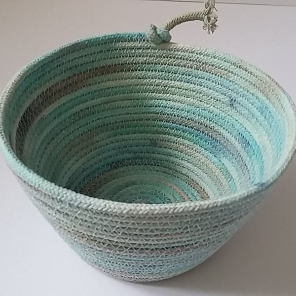 Hand dyed Rope Bowl - Folksy