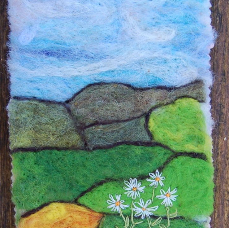 Needle felted picture - Countryside scene . Av... - Folksy