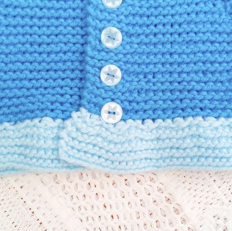 Shades of Blue Cardigan for a Baby Girl, Baby S... - Folksy