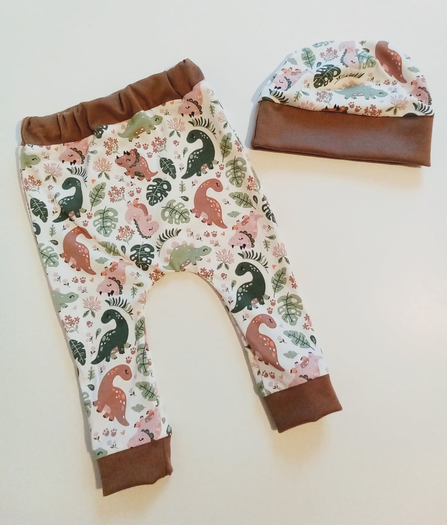 6-12 months, leggings, hat, Dinosaurs, baby clo... - Folksy