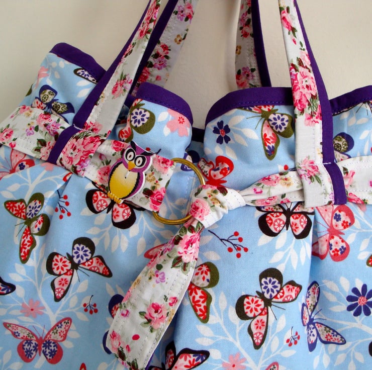 Cotton Butterfly Handbag - Folksy