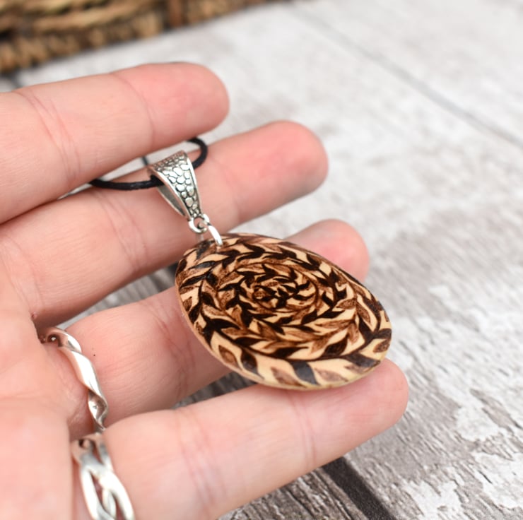 Twisted spiral tendrils. Pyrography nature insp... - Folksy