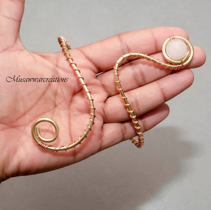 Brass Armlet, upper arm cuff bracelet, Armlet W... - Folksy