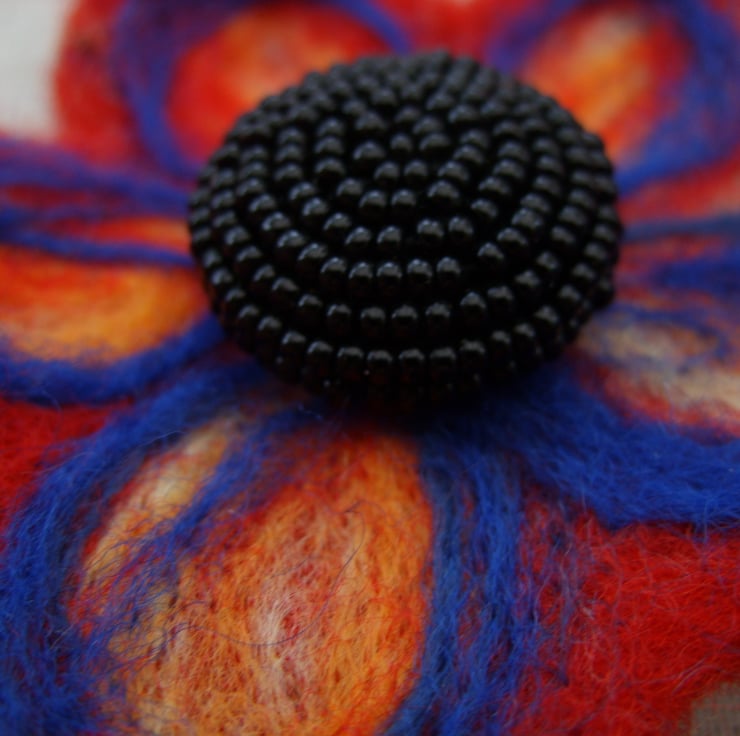 Needle Felted Poppy Corsage - Folksy