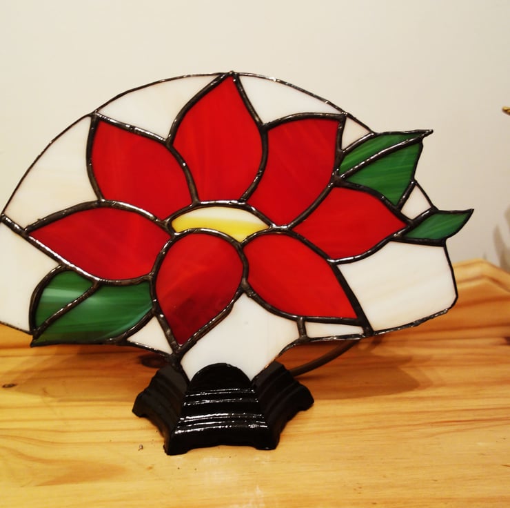 Stained Glass Fan Lamp - Folksy