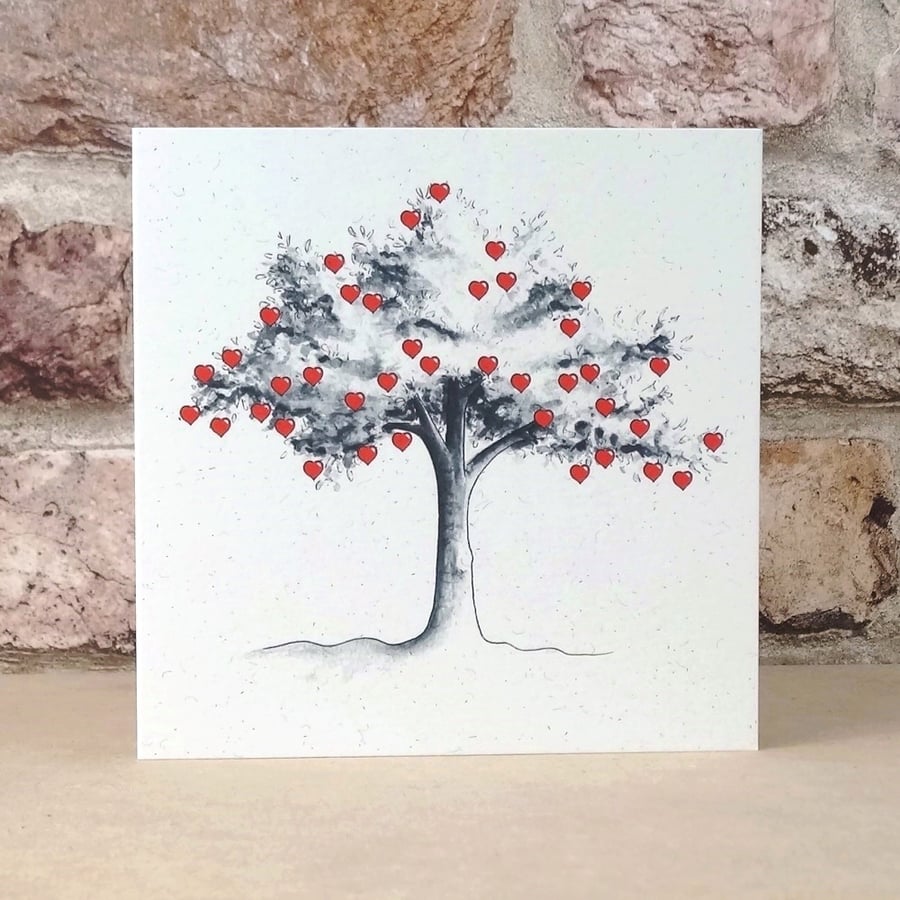 Card Heart Tree Blank Eco Friendly - Folksy