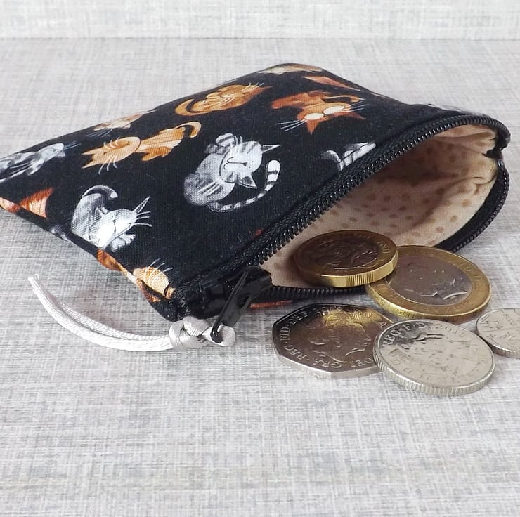 Coin purse, small purse, cats - Folksy