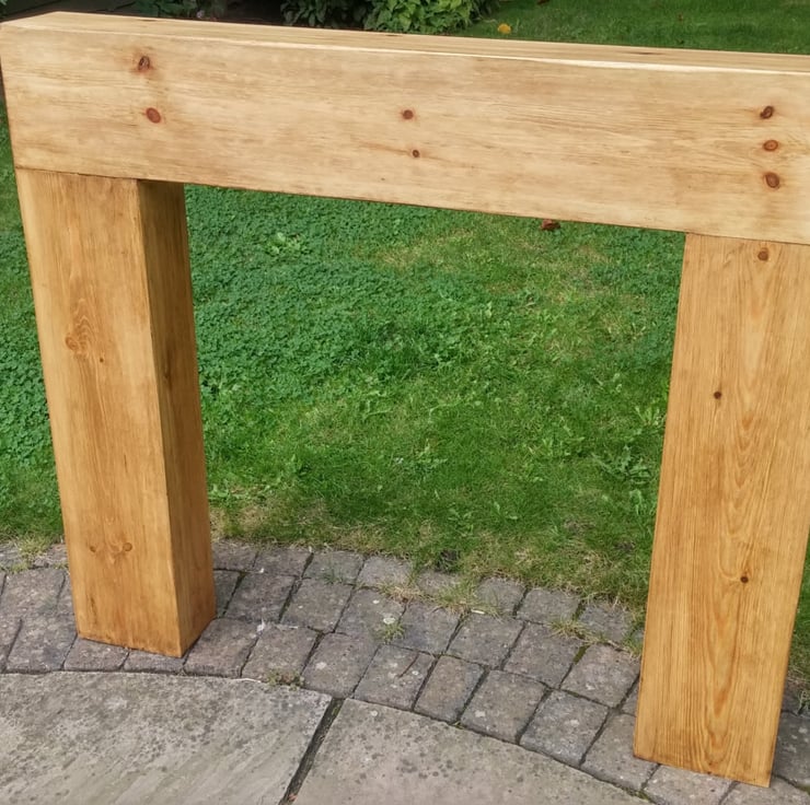 Square box style fire surround hand made rustic... - Folksy