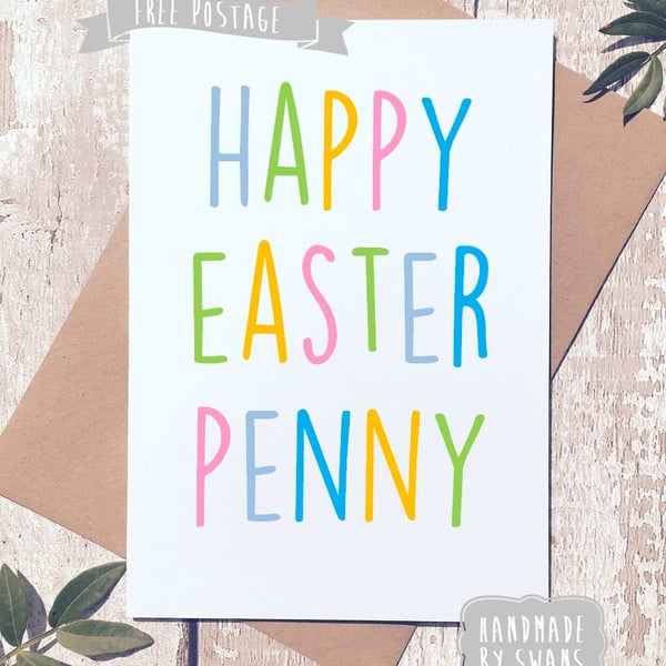 Personalised easter card - Folksy
