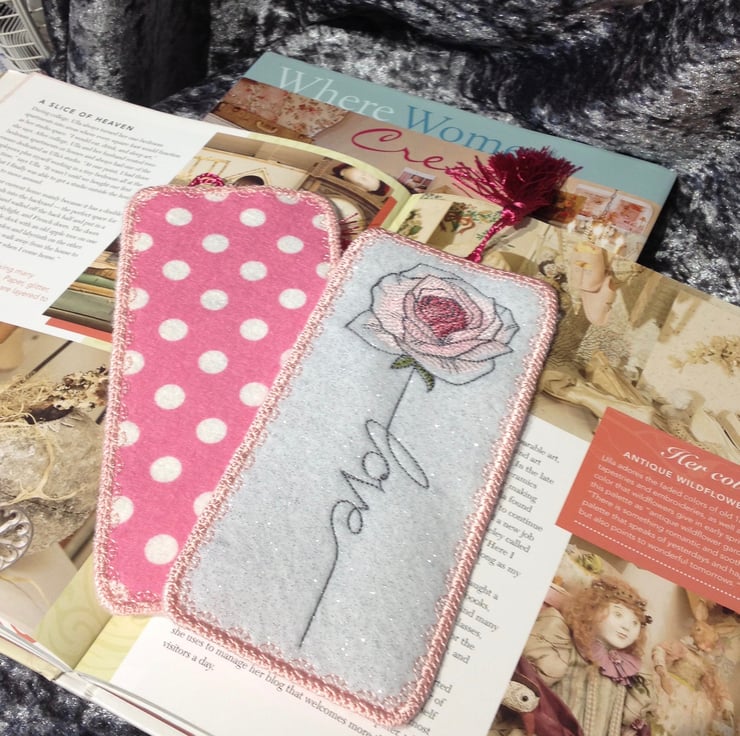 Rose Love Bookmark PB12 - Folksy