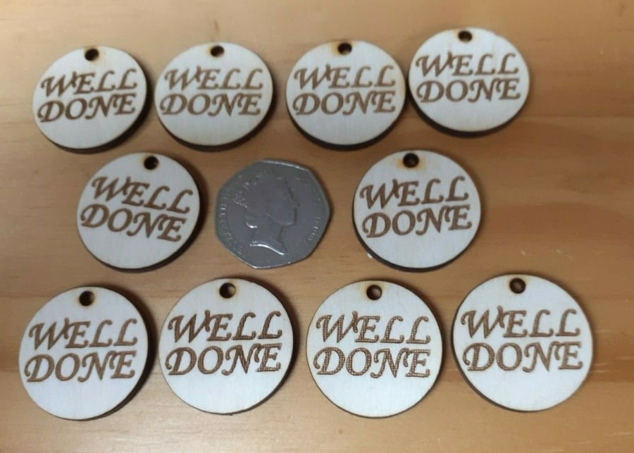 10x well done token keyring pocket well done wo... - Folksy