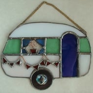 "Happy Camping" Stained Glass Caravan... - Folksy