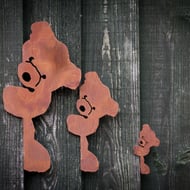 Metal Teddy Bear Family Fence Ornament, Rusty G... - Folksy