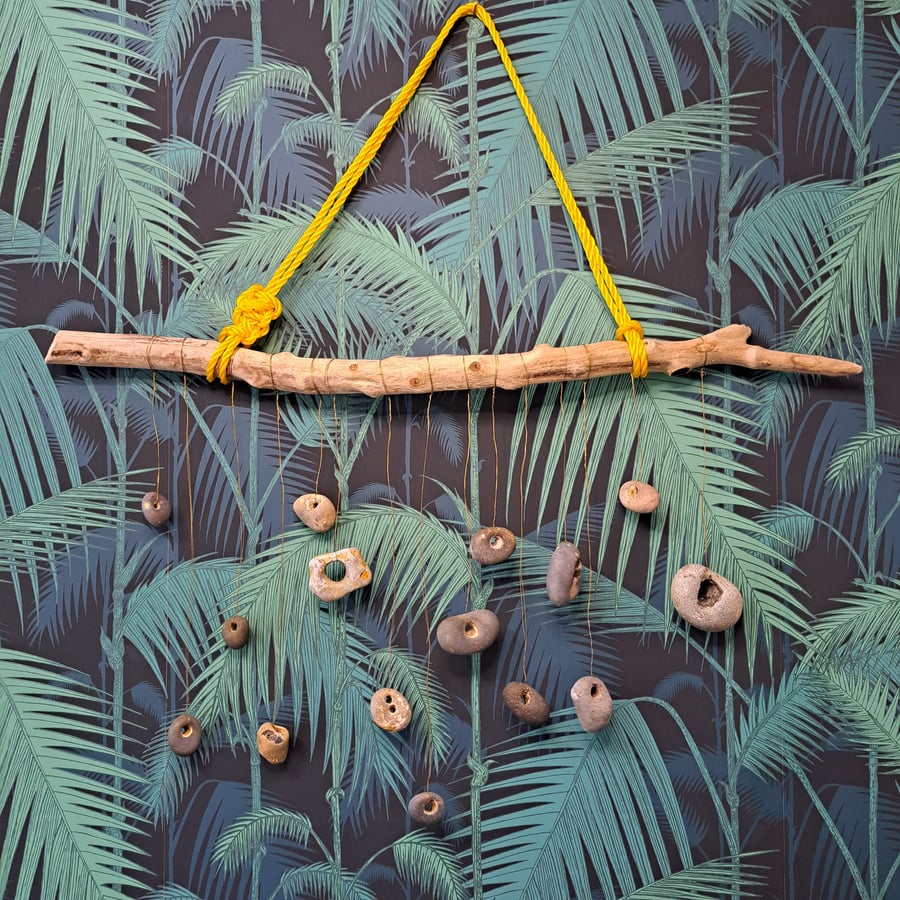 Wall Hanging, Hag Stones, Home Decor, Paracord ... - Folksy