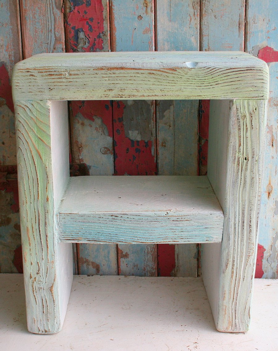 Reclaimed Solid Wood Bedside Table,Coastal,Nau... - Folksy