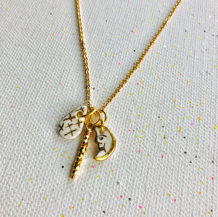 Unique mini porcelain pendant collection - Folksy