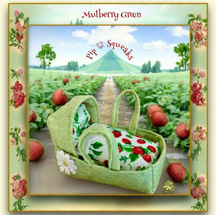 A Tiny Felt Cradle for the Baby Pip Squeaks - Folksy