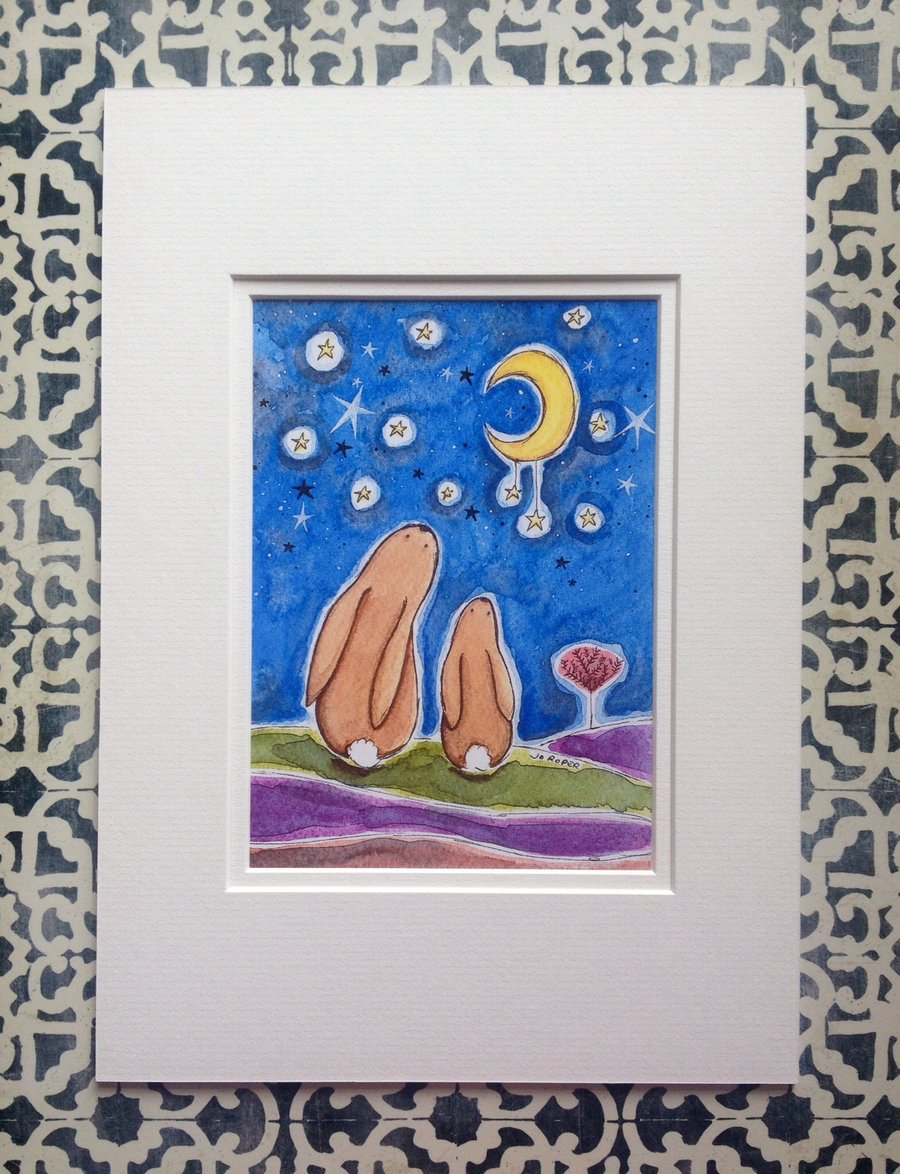 Stargazers mounted print Jo Roper - Folksy