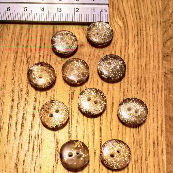 Pack of 10 quality sparkly pink clear BUTTONS f... - Folksy