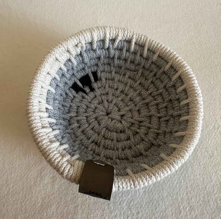 Small hand coiled basket - Folksy