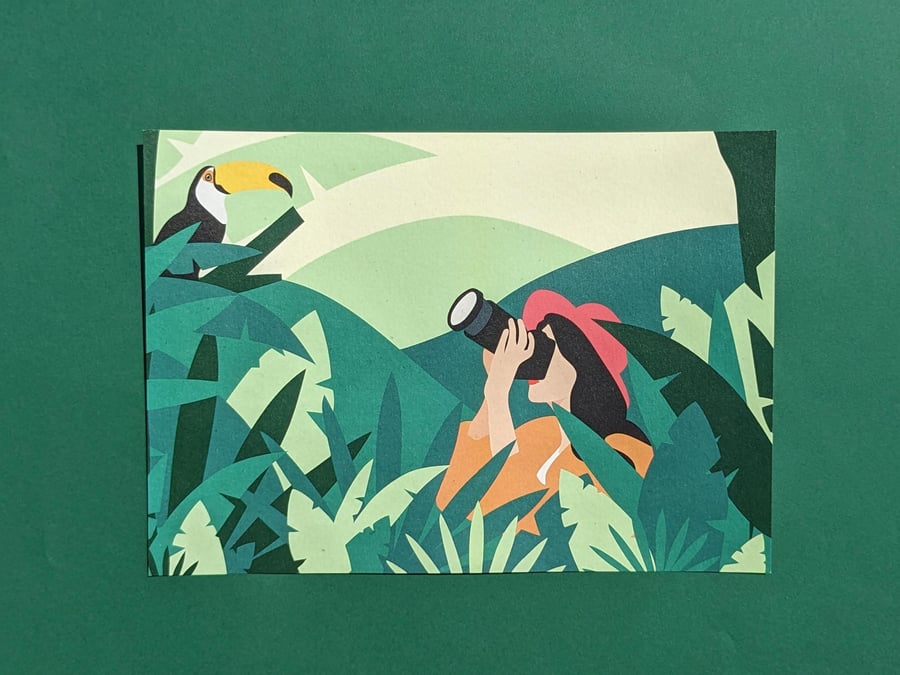 A4 Jungle explorer art print - Folksy