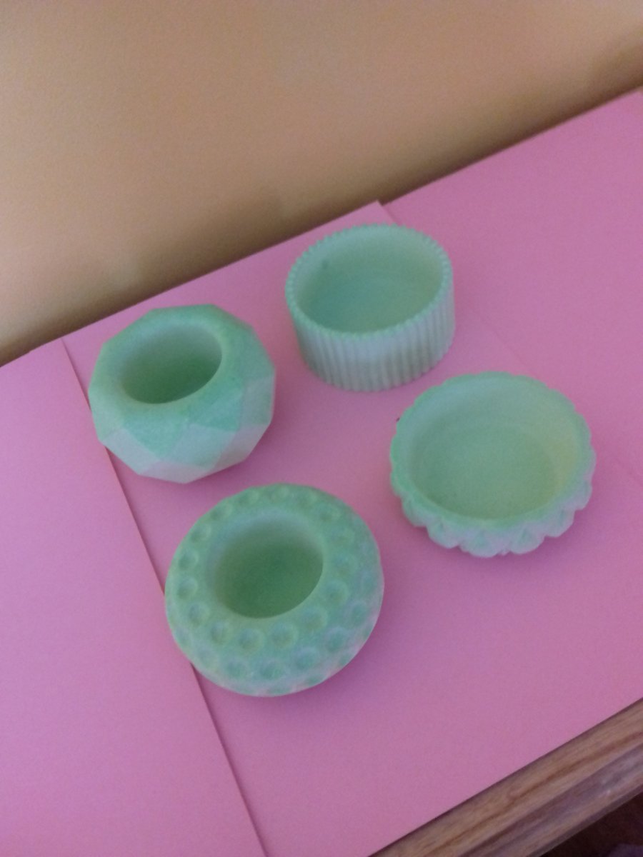 four aquacast mini bowls for knicknacks, candle... - Folksy