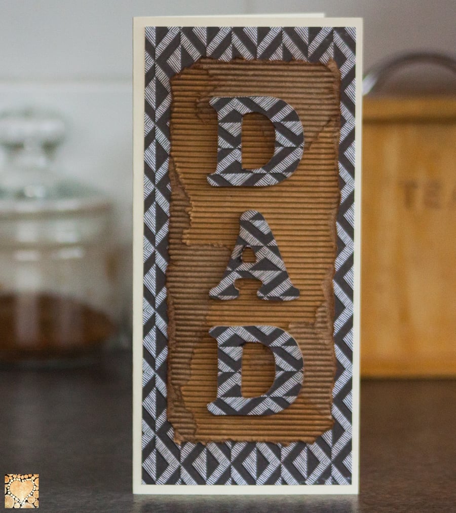 DAD handmade card - Folksy