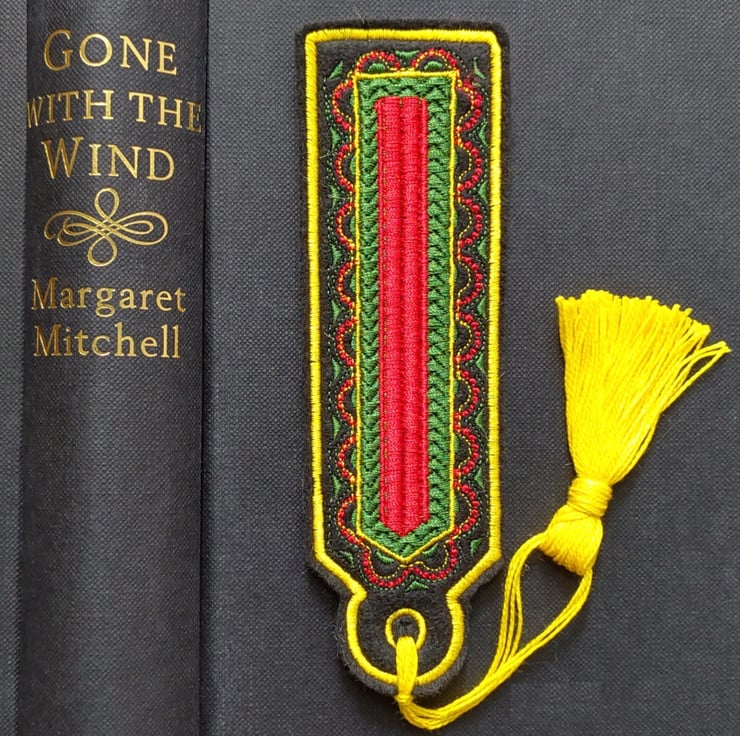 Handmade Bookmark embroidered design with coord... - Folksy