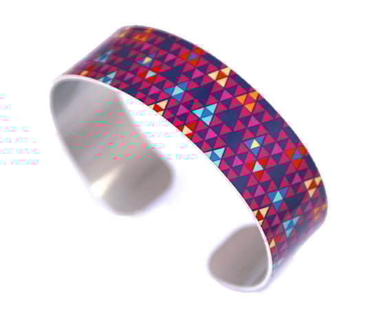 Bangle bracelet, geometric women's jewellery, h... - Folksy