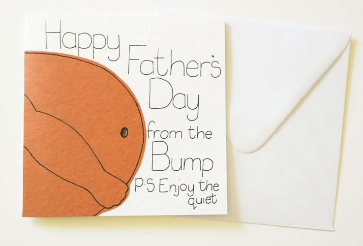 Handmade Father's Day Card From Baby Bump, Dadd... - Folksy