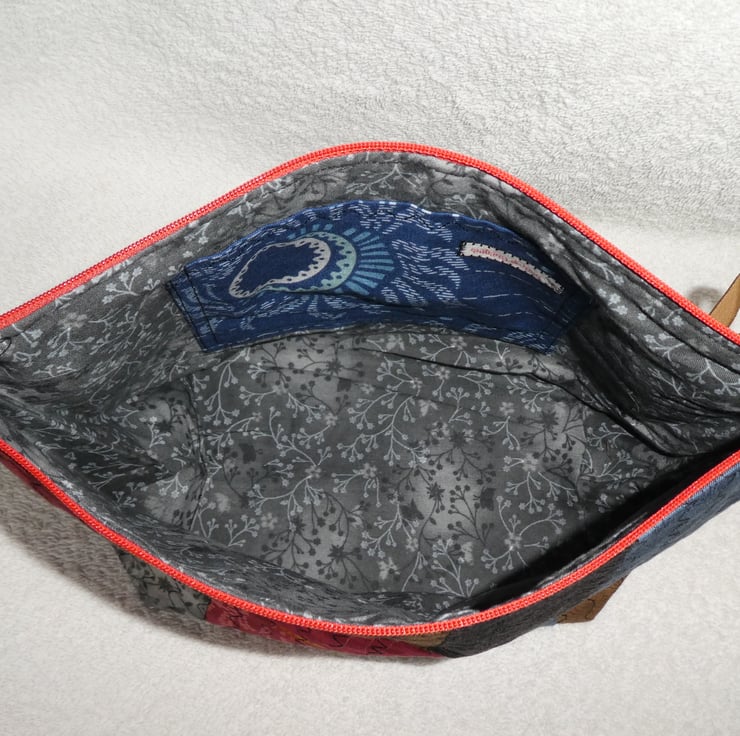 Patchwork Project Bag. Lined Purse. Zipped Hold... - Folksy
