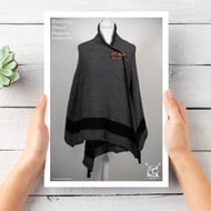 Batwing Shawl. Machine Knitting Pattern. Chunky... - Folksy