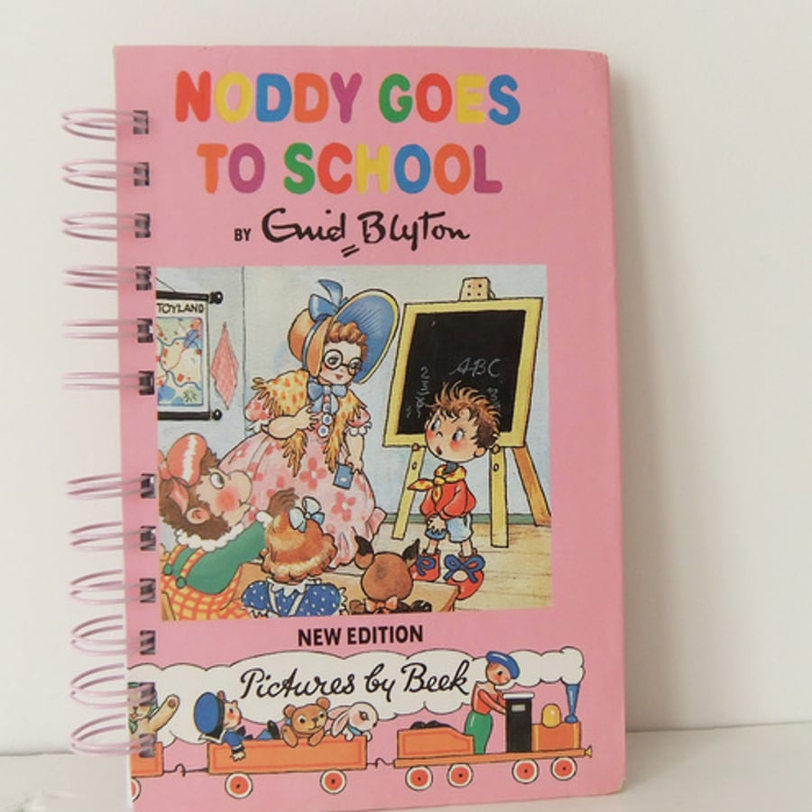 Handmade Noddy notebook – upcycled notebook mad... - Folksy