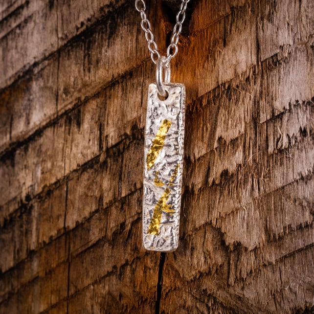 'Solus' reversible eco-silver & 23.5c gold ... - Folksy