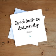 Personalised Good Luck at University Card - Folksy