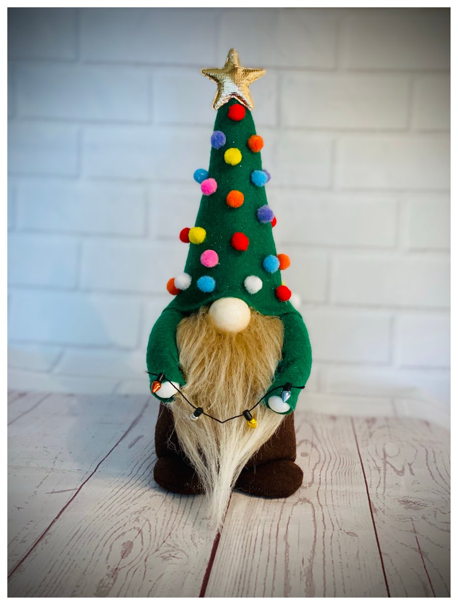 Handmade Christmas Tree Nordic Gnome - Folksy