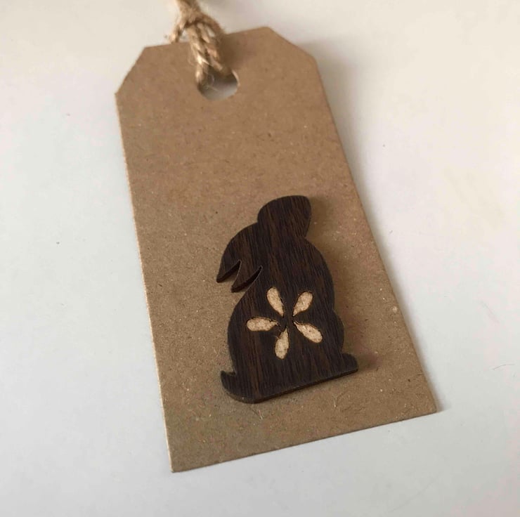 Set of 6 Easter bunny gift tags - Folksy
