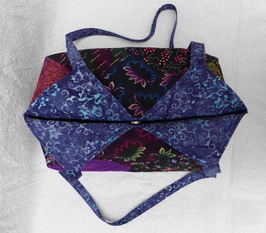 Shoulder Bag from Patchwork Squares. Folded Jap... - Folksy