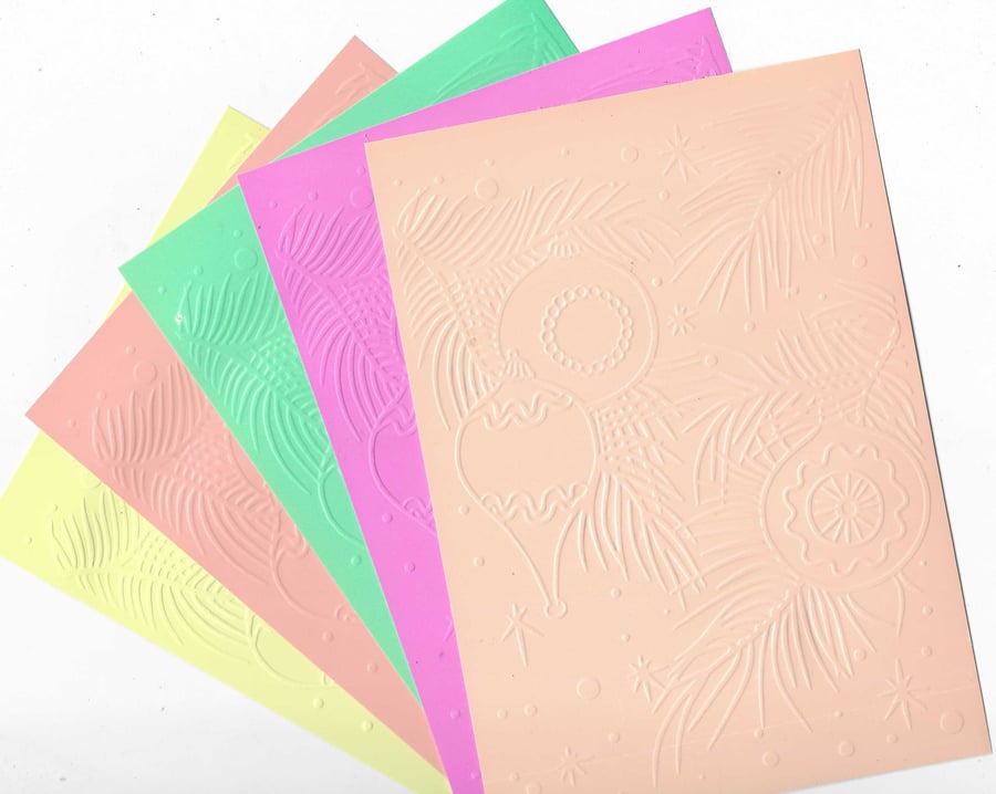 Embossed Card & Paper. 10 Sheets. 5"x7... - Folksy