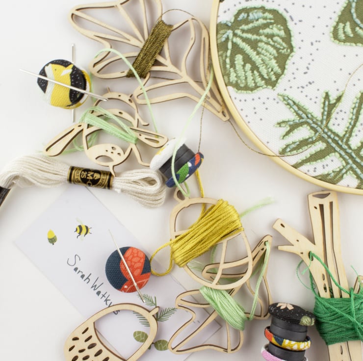 Wooden Thread Holder Leaf - Folksy