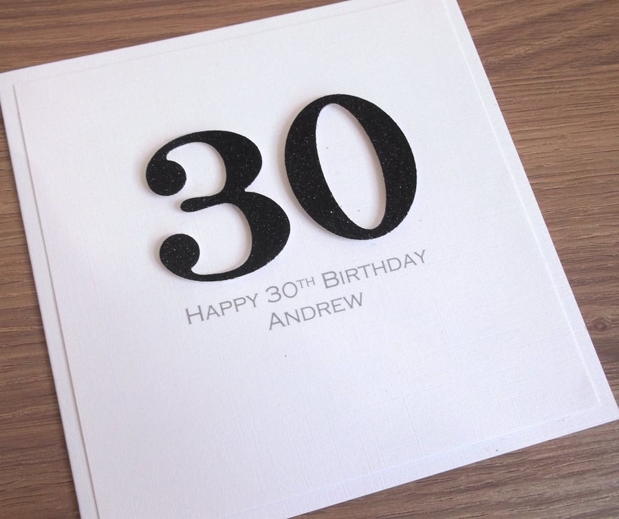 Handmade 30th male birthday card - personalised... - Folksy