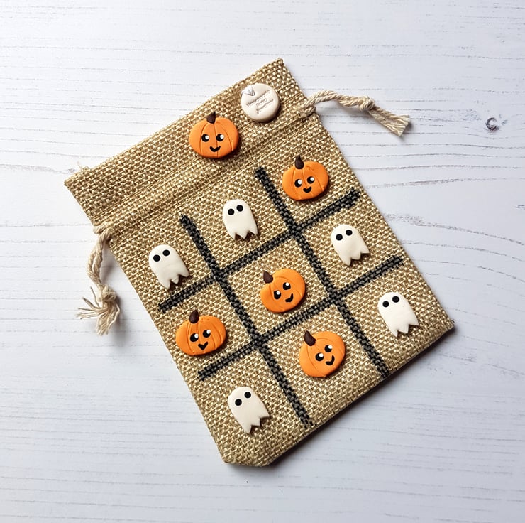 Halloween themed Tic Tac Toe, Pumpkins and Ghos... - Folksy